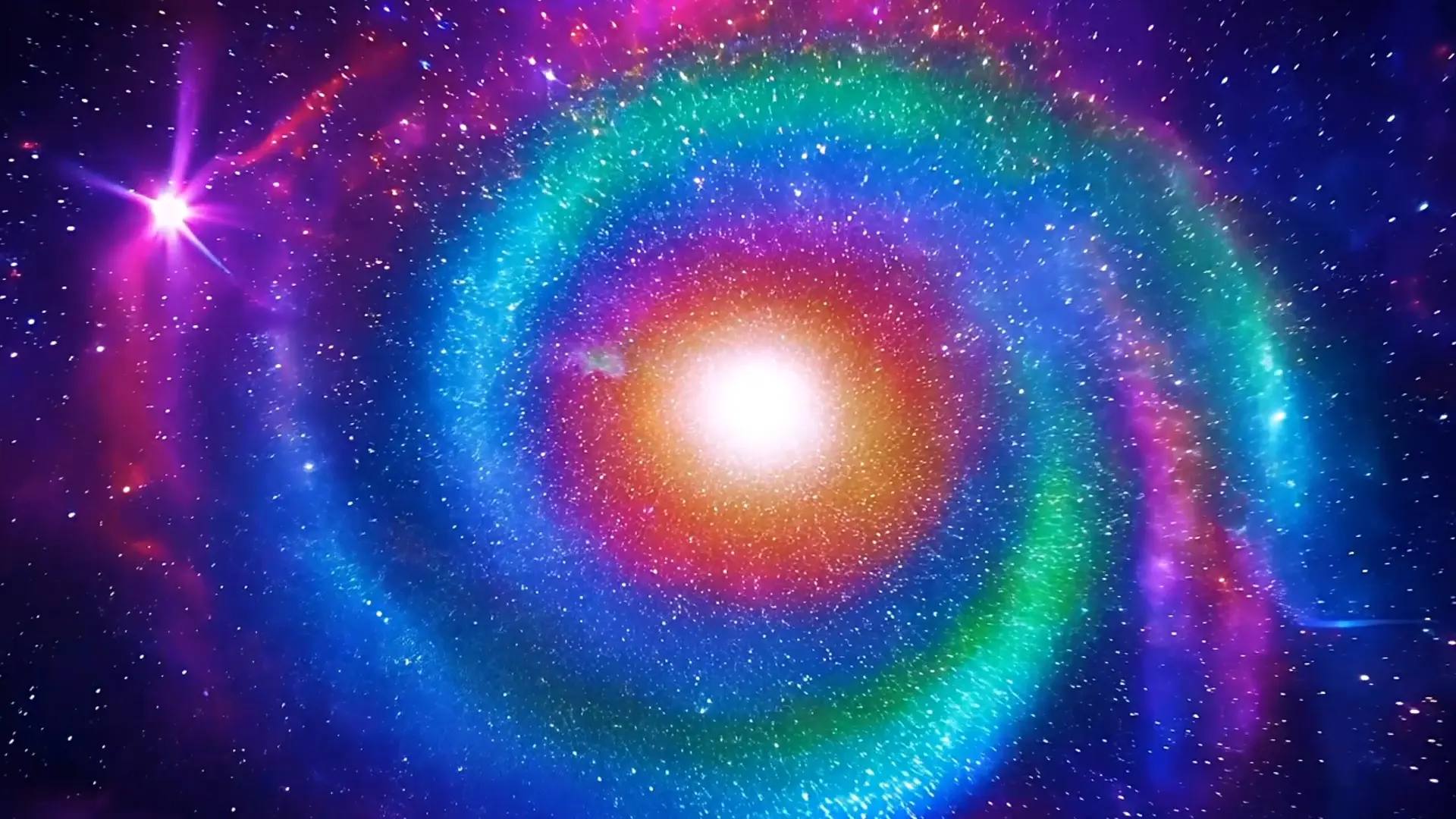 Cosmic Spiral Burst Overlay For Space-Themed Video Projects | Videos
